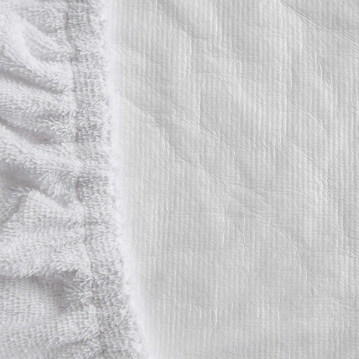 JumpOff Jo - Terry Cotton Crib Mattress Protector for Baby Crib White