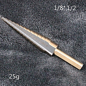 Yesland 5pcs Hss Cobalt, Multiple Hole 50 Sizes High Speed Metal Step Drill Bit Set with Aluminum Case