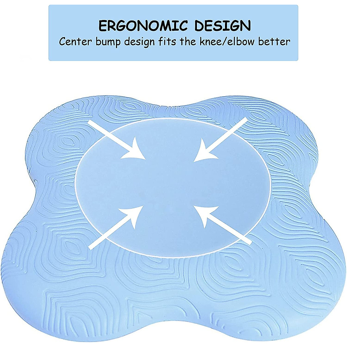 Zealtop Yoga Knee Pad Cushion Extra Thick for Knees Elbows Wrist Hands Head Foam Yoga Pilates Work Out Kneeling pad(Light Blue)