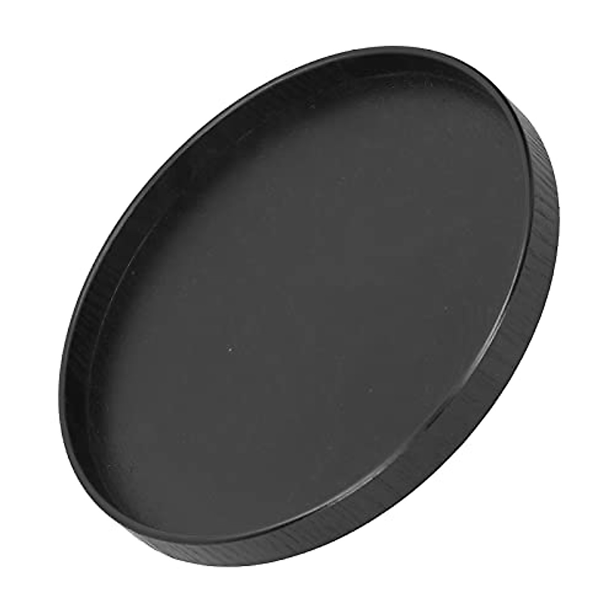 Milltrip Round Wooden Food Fruit Serving Tray Service Plate for Home Kitchen Hotel Use Black(24cm/9.4in)