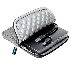 ROOFULL External CD DVD Drive USB 3.0 & USB-C with Carrying Case, Portable USB ROM +/-RW Optical Disk Drive Player Burner for Laptop Mac Computer MacBook Pro/Air, Windows 11/10/8/7 Desktop PC