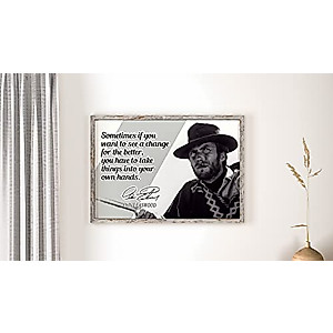 Clint Eastwood Motivational Quote Poster Inspirational Picture Posters Western Theater Memorabilia Signed Autographed Legends Gunsmoke Classic Authentic Actor Star Movies Wall Canvas Wall Art P102
