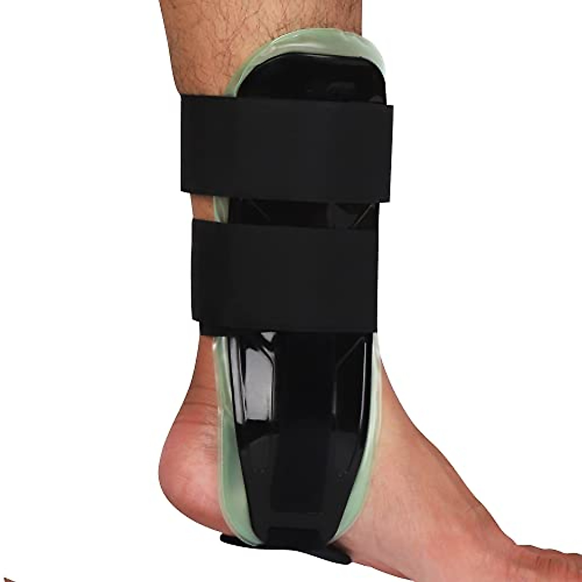 Orthomen Air Gel Ankle Brace - Stirrup Ankle Splint - Adjustable Rigid Stabilizer for Sprains, Strains, Post-Op Cast Support and Injury Protection