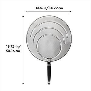 OXO Good Grips Stainless Steel Splatter Screen with Folding Handle, Silver