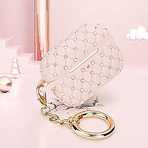 VISOOM Airpods Pro 1st Generation Case - Airpod Pro Bling Cases Cover Women 2022 Crystal TPU Hard Protective iPod Pro Wireless Charging Case Girl Keychain for Apple Airpods Pro 1