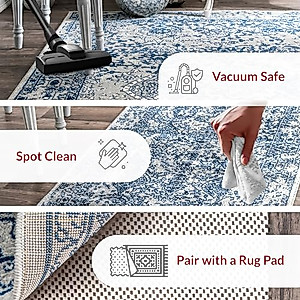 nuLOOM Odell Faded Vintage Runner Rug, 2' 6" x 10', Light Blue