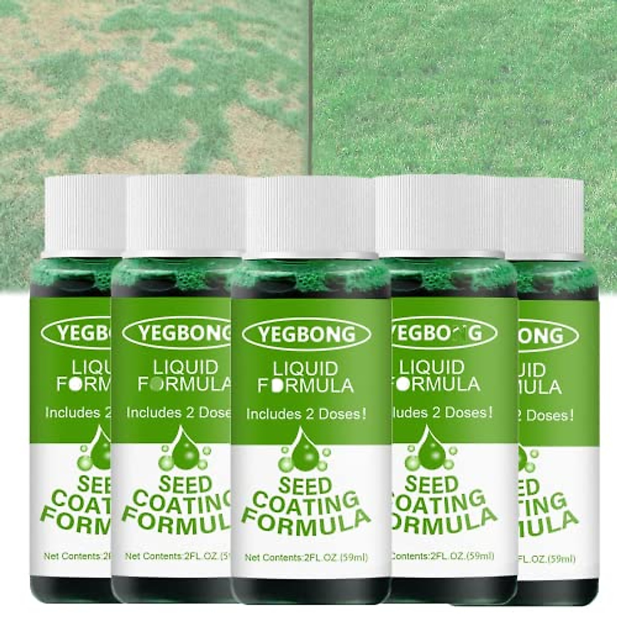 5PC Liquid Green Grass Lawn Spray - Liquid Seeding Grass Lawn Green Spray, Green Grass Lawn Repair Spray, Liquid Grass Seed, Green Dye for Lawn (5PC)