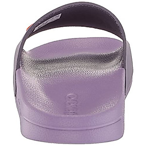 adidas Women's Adilette Shower Slide Sandal, Shadow Violet/Impact Orange/Violet Fusion, 7
