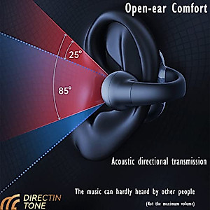 Open Ear Bone Conduction Earbuds Clip On Head Set Wireless Ear Clip Bone Conduction Headphones Headset Cycling Running Workout Earbuds Bluetooth Bone Conducting Induction Earphones Headphone
