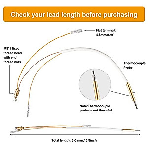 Thermocouple & Tilt Switch for Patio Heater, Thermocouple and Dump Switch Repair Kit for Propane Patio Heater Glass Tube Patio Heater Gas Heater, Patio Heater Parts for Tower Heater, 1 Pack