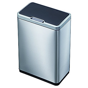 EKO Mirage Sensor Bin 45L, Metal, Matt S/S, 27 x 46 x 65.5 cm