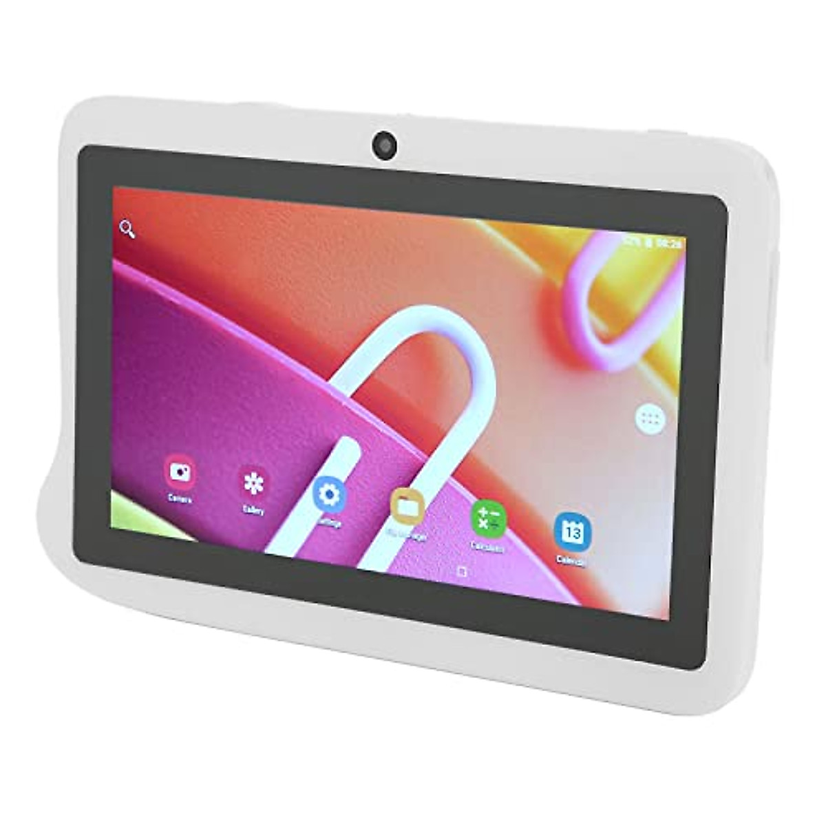 Qinlorgo HD Tablet, 8 Core US Plug 100-240V 2.4G 5G WiFi 5MP Front 8MP Rear Kids Tablet with Bracket for 10.0 for Reading (White)