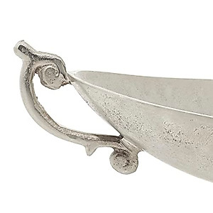 Deco 79 Aluminum Decorative Bowl with Handles, 22" x 8" x 9", Silver