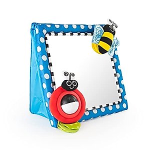 Sassy Tummy Time Floor Mirror | Developmental Baby Toy | Newborn Essential for Tummy Time | Great Shower Gift