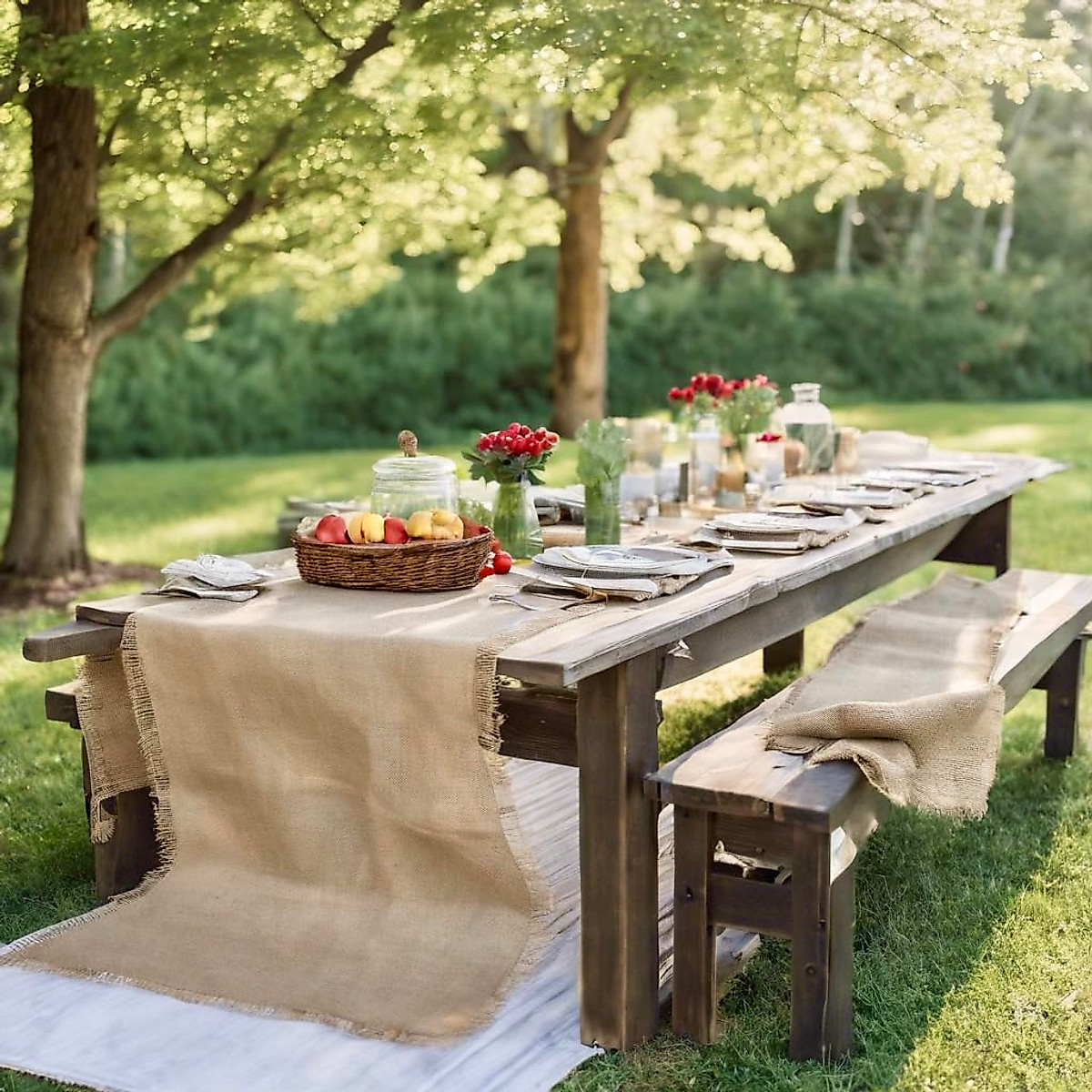 40 inches Wide x 24 feet Long Burlap Roll - Premium Jute Liner | Heavy Duty (7 oz) | Frost Guard Seed Cover for Gardening | Natural Jute-Burlap - 8 yds | Ideal for Erosion Control,Table Runners,Decor