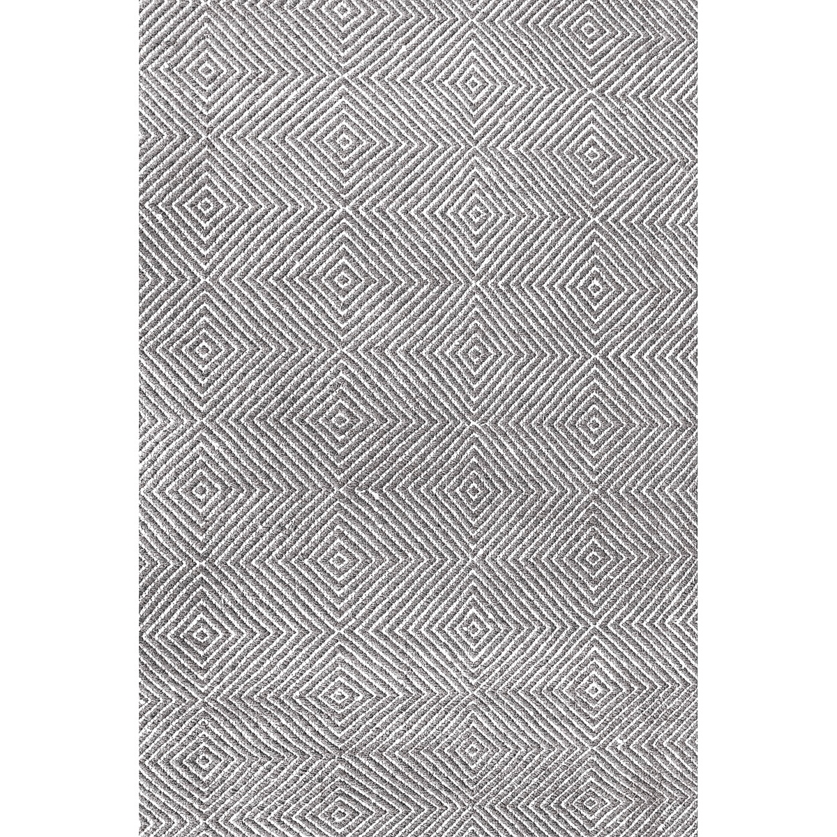 nuLOOM Ago Geometric Wool Area Rug, 5x8, Grey