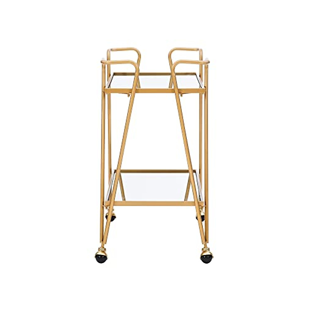 Linon Gina Mid-Century Bar Cart, Gold