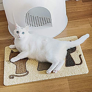 Cat Litter Mat,Super Cute Cat Feeding Placemat for Puppy Pet Food Catching,Water-Resistant,Durable and Easy to Clean.