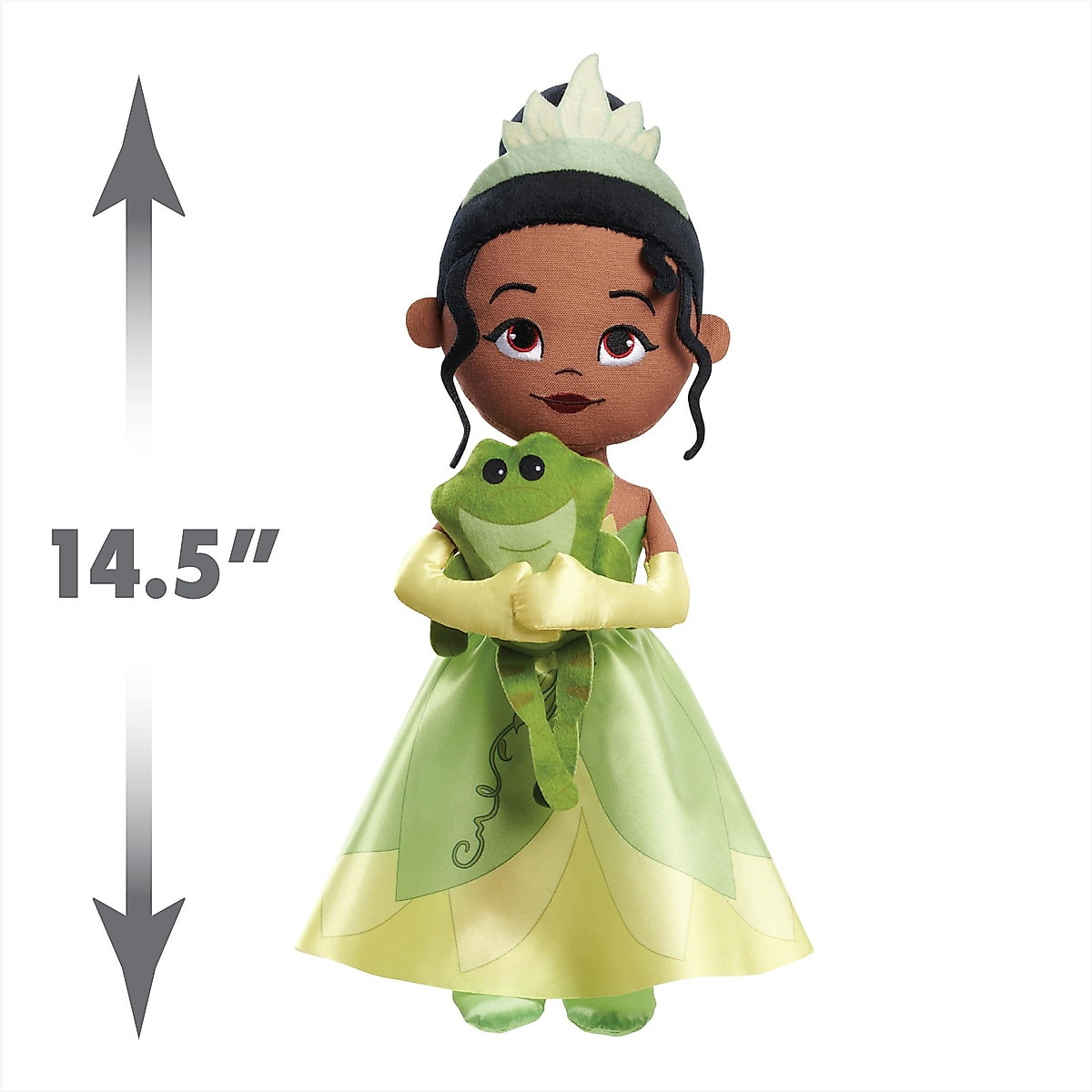 Disney Princess Lil' Friends Plush Tiana & Naveen 14.5-inch Plush Doll, Officially Licensed Kids Toys for Ages 3 Up, Gifts and Presents by Just Play