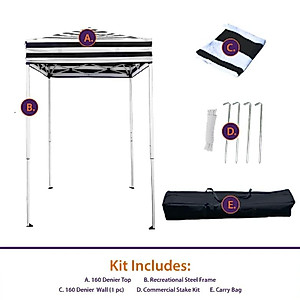 Impact 4'x4' Pop up Changing Dressing Room, Black and White