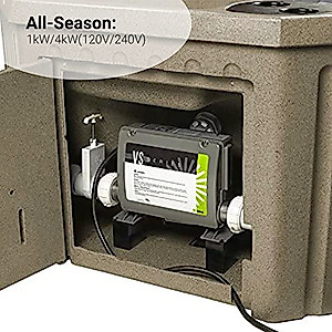 Essential Hot Tubs 11-Jet 2023 Integrity Hot Tub, Seats 4-5, Cobblestone