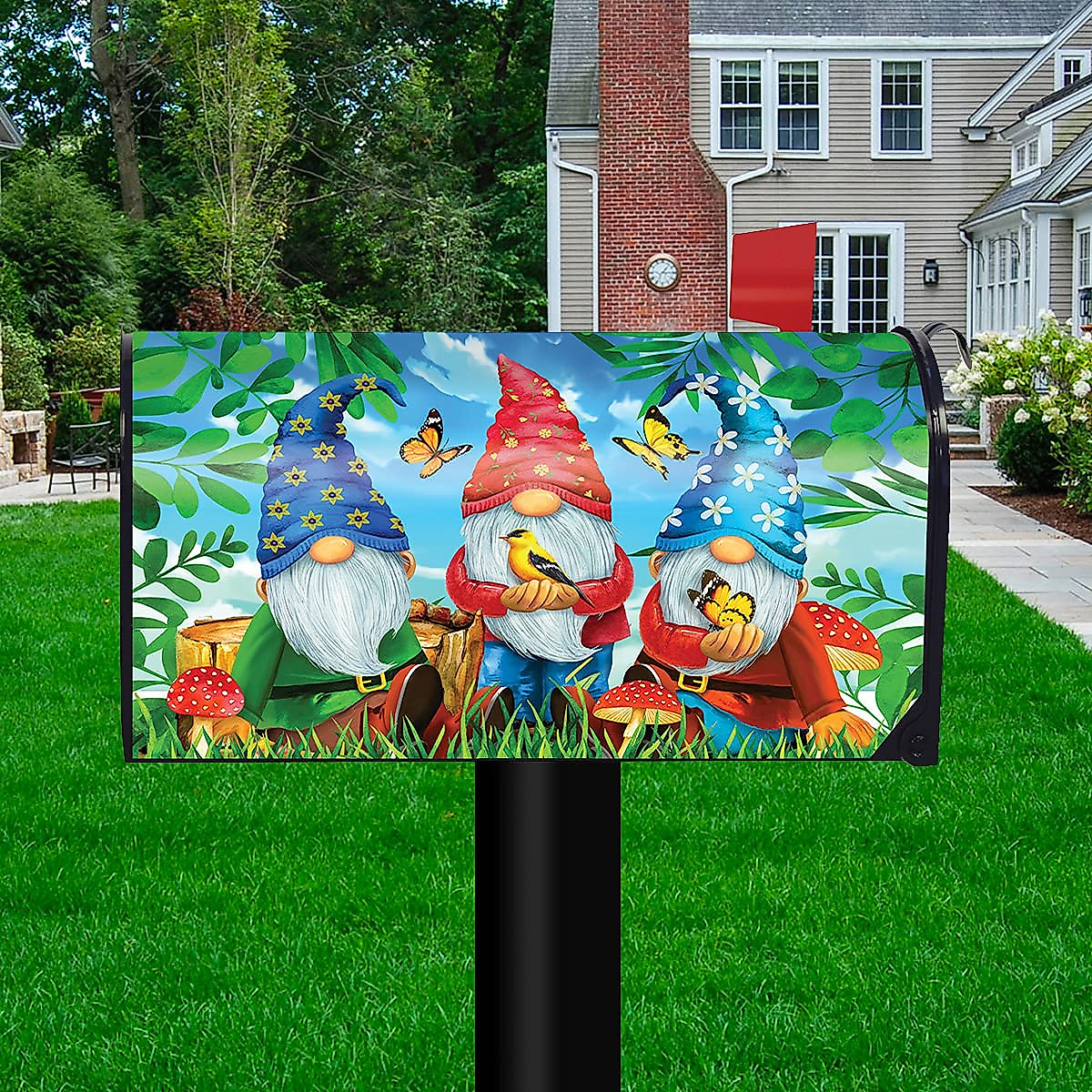 Briarwood Lane Gnome Sweet Gnome Spring Magnetic Mailbox Cover Standard