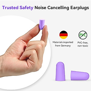 TASTORY Foam Ear Plugs, 60Pair 38dB Soft Earplugs for Sleeping, Noise Reduction Earplugs for Hearing Protection, Noise Cancelling for Shooting, Snoring, Studying, Travel, Concerts, Work