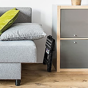 Delxo 9 Inch Folding Step Stool in Black,1 Pack Premium Heavy Duty Foldable Stool for Kids,Portable Collapsible Plastic Step Stool,Non Slip Folding Stools for Kitchen Bathroom Bedroom