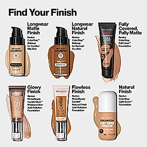 Revlon PhotoReady Candid Glow Moisture Glow Anti-Pollution Foundation with Vitamin E and Prickly Pear Oil, Anti-Blue Light Ingredients, without Parabens, Pthalates, and Fragrances, Buff, 0.75 oz