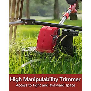 PowerSmart 20V Li-Ion Cordless String Trimmer, One Battery-Auto Feed Thread Trimmer, 12 INCH Cutting Diameter, Height Adjustable Cordless Edger Trimmer Included A Fast Charger and Two Battery