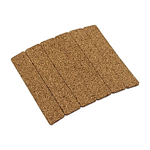 Borges & Scott - Traditional Cork Hat Sizing Strips - Self Adhesive - Set of 6 Natural
