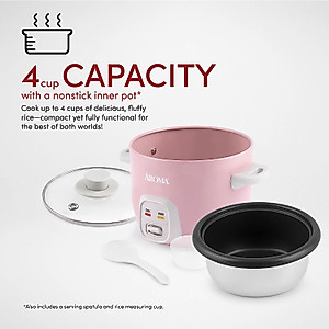 Generic 4-Cups (Cooked) 1Qt Rice & Grain Cooker, 32, White (Renewed)