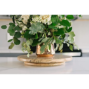 Ambrosia Maple Wood Lazy Susan Turntable 16", Dining Room Centerpiece