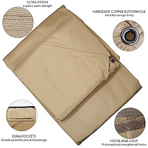 ontheway Replacement Canopy Top for Lowe's Allen Roth 10X12ft Gazebo #GF-12S004B-1 (Khaki)