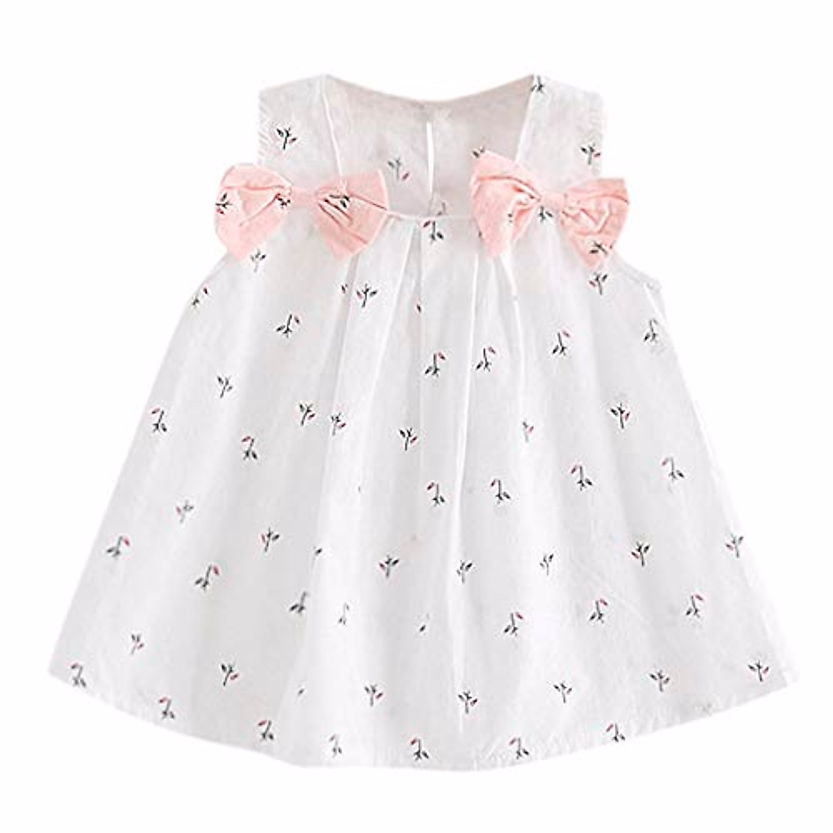 Girls Dresses Age 7 Suspender Party Dress Toddler Girls Solid Print Girls Dress&Skirt Girls Dresses (White, 6-12 Months)