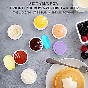 TOUWMX 12 Pack Salad Dressing Containers, 2oz Leakproof Sauce Containers with Lids, Portable Lunch Box Accessories, BPA Free, Microwave & Dishwasher Safe