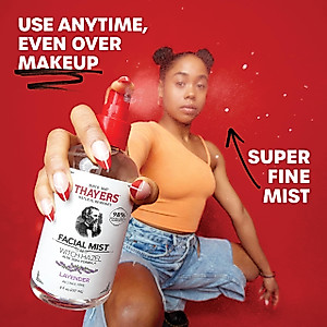 Thayers Alcohol-Free Witch Hazel Facial Mist Toner with Aloe Vera, Lavendar, Soothing and Hydrating, For All Skin Types, 8 oz