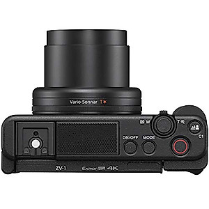 Sony ZV-1 Compact Digital Vlogging 4K HDR Video Camera for Content Creators & Vloggers DCZV1/B Bundle with Deco Gear Case + Software Kit + 64GB Card + Compact Tripod/Handheld Grip and Accessories