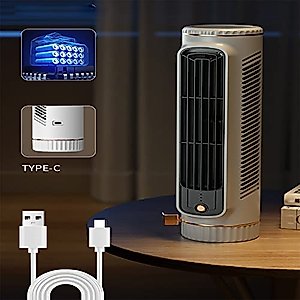 Portable A-I-R Conditioners Automatic Remote Conditioner USB Personal Mini Conditioner with 3-Speed with Automatic Shaking Fans That Blow Cold A-I-R for Home Office Bedroom (White)