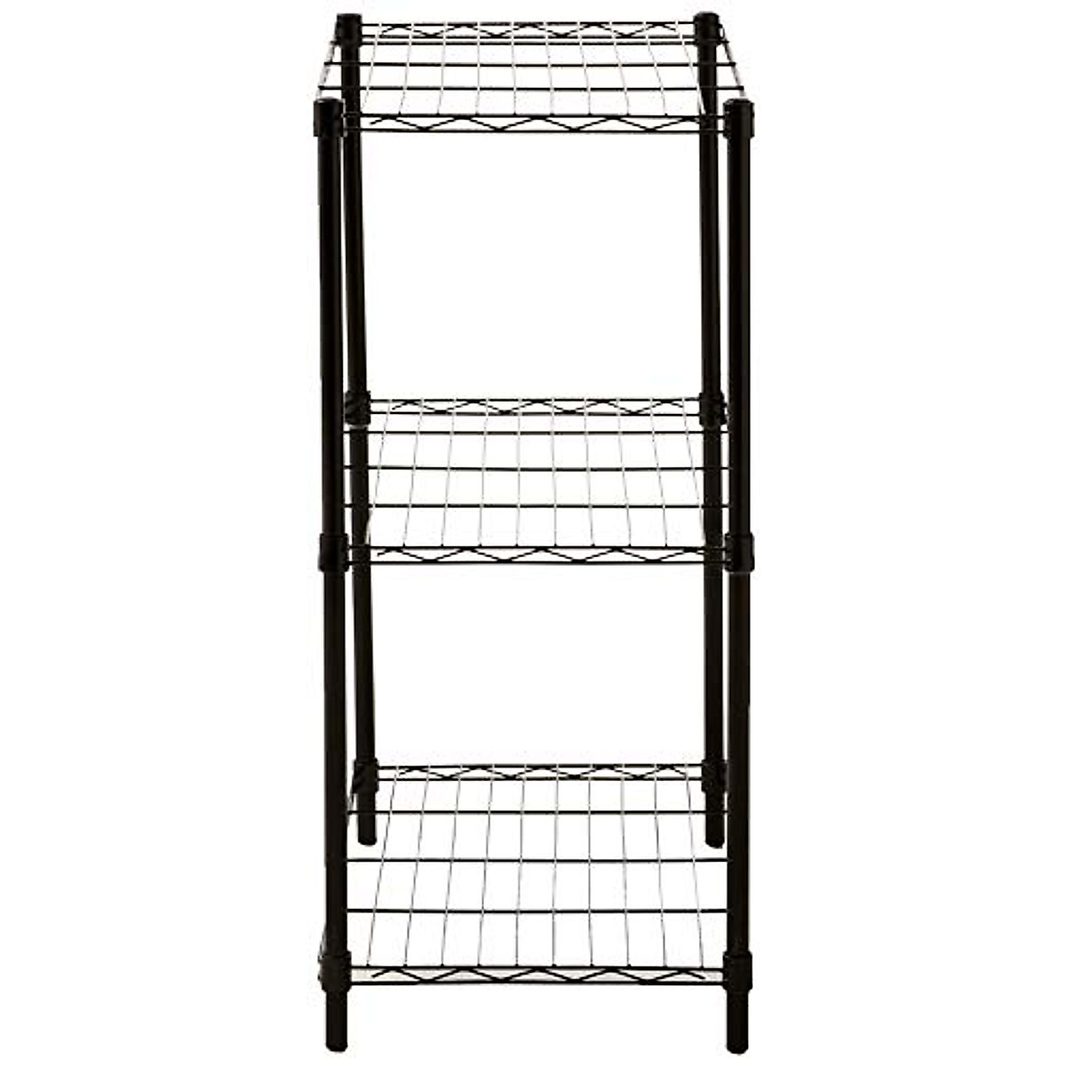 Home Basics Wire Shelving Storage Unit (3 Tier, Black)