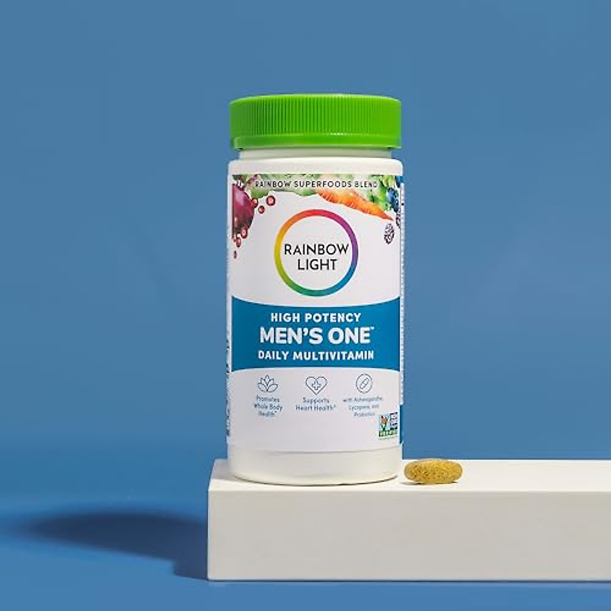 Rainbow Light Multivitamin for Men, Vitamin C, D & Zinc, Probiotics, Men's One Multivitamin Provides High Potency Immune Support, Non-GMO, Vegetarian, 150 Tablets