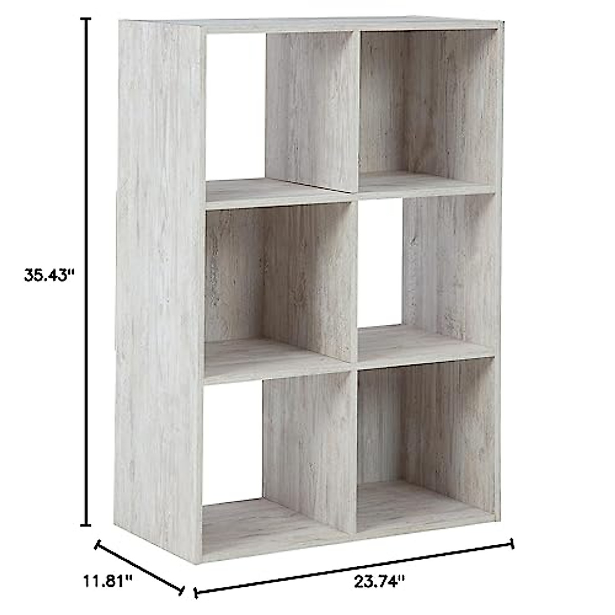 Signature Design by Ashley Paxberry Coastal 9 Cube Storage Organizer or Bookcase, Whitewash & Paxberry Coastal 6 Cube Storage Organizer or Bookcase, Whitewash