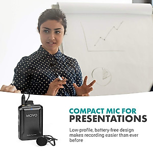 Movo Edge-UC USB Type-C Wireless Lavalier Microphone System - Omnidirectional Lapel Mics Compatible with USB-C Android, Samsung, and DJI OM 4 or 5