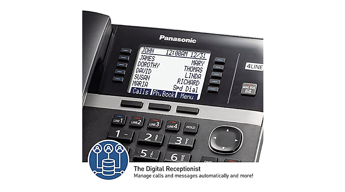 Panasonic KX-TGW420B Expandable 4-Line Business Phone