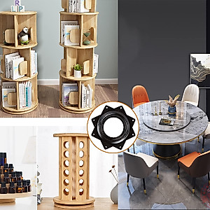 Lazy Susan Square Turntable Bearings 2Pack 6Inch Steel Rotating Bearing Swivel Plate Lazy Susan Hardware Base Parts Kit for Serving Trays Kitchen Cabinet Craft Project (6 Inch, 2)