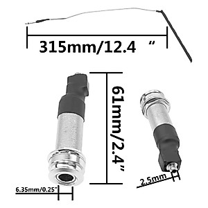 1Set Yootones Guitar No Soldering Required Rod Piezo & Endpin Jack Harness Compatible with Acoustic Guitar Cigar Box Guitar