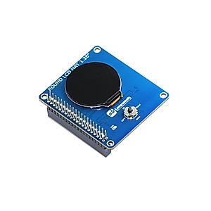 sb components Round LCD HAT for Raspberry Pi 4B/3B+/3B/2B/B+/A+/Zero and Zero W, 1.28inch Display, 240x240 Resolution, 65K RGB Colours Expansion Display Module for Raspberry Pi