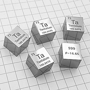 10 mm Tantalum Metal Cube 99.9% Pure for Element Collection Lab Experiment Material Hobbies Substance Block Display