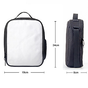 Snilety Fire Water Soccer Pattern Lunch Box for Boys Kids,Leak-proof Lunch Bag Cooler Tote Bag,Large Tops Handle Lunchbox for School/Office/Beach Meal Holder