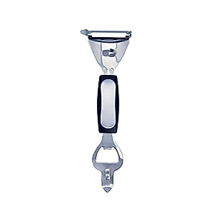 HIC Kitchen Bar Tool, Bottle Opener, Can Punch and Citrus Peeler, Japanese Stainless Steel, BPA Free
